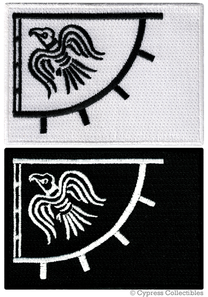 Buy LOT 2 VIKING FLAG BIKER PATCH RAVEN BANNER THOR PAGAN IRON-ON ...