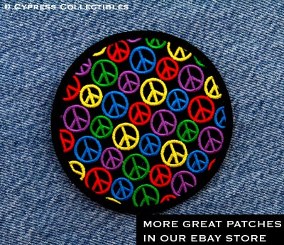Find SUPER PEACE SIGN BIKER PATCH HIPPIE iron-on MOTORCYCLE SYMBOL ...
